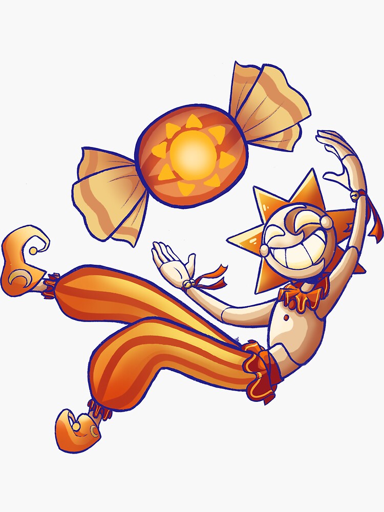 "Sundrop Candy (Left Face)" Sticker for Sale by Foxta1eFinds | Redbubble