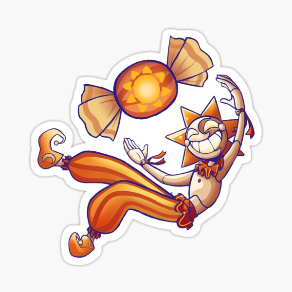 "Sundrop Candy (Left Face)" Sticker for Sale by Foxta1eFinds | Redbubble