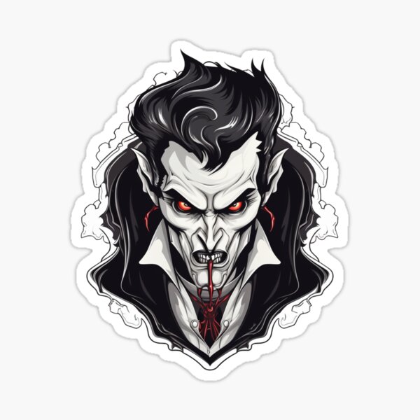 "Scary vampire, i love vampires" Sticker for Sale by Mateusz Majcherek ...
