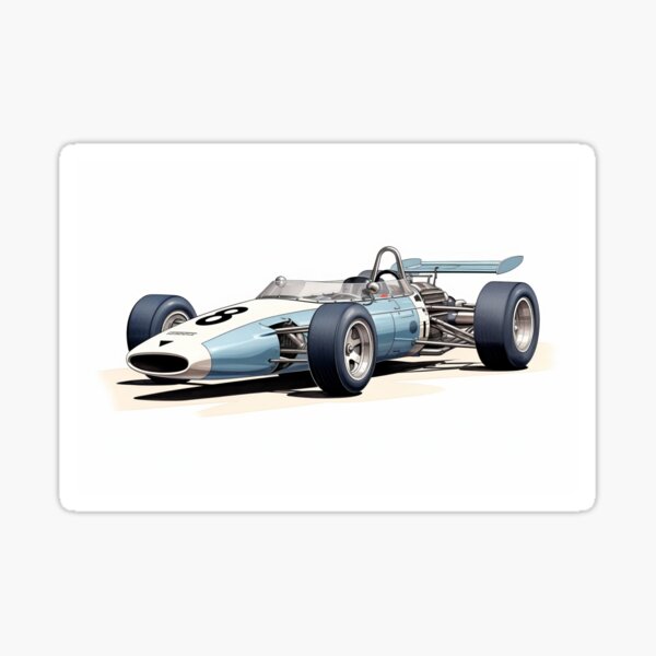 "Light blue vintage race car " Sticker for Sale by chicolabronse ...