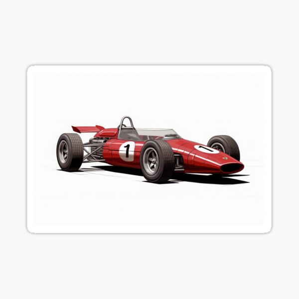 "Red vintage race car " Sticker for Sale by chicolabronse | Redbubble