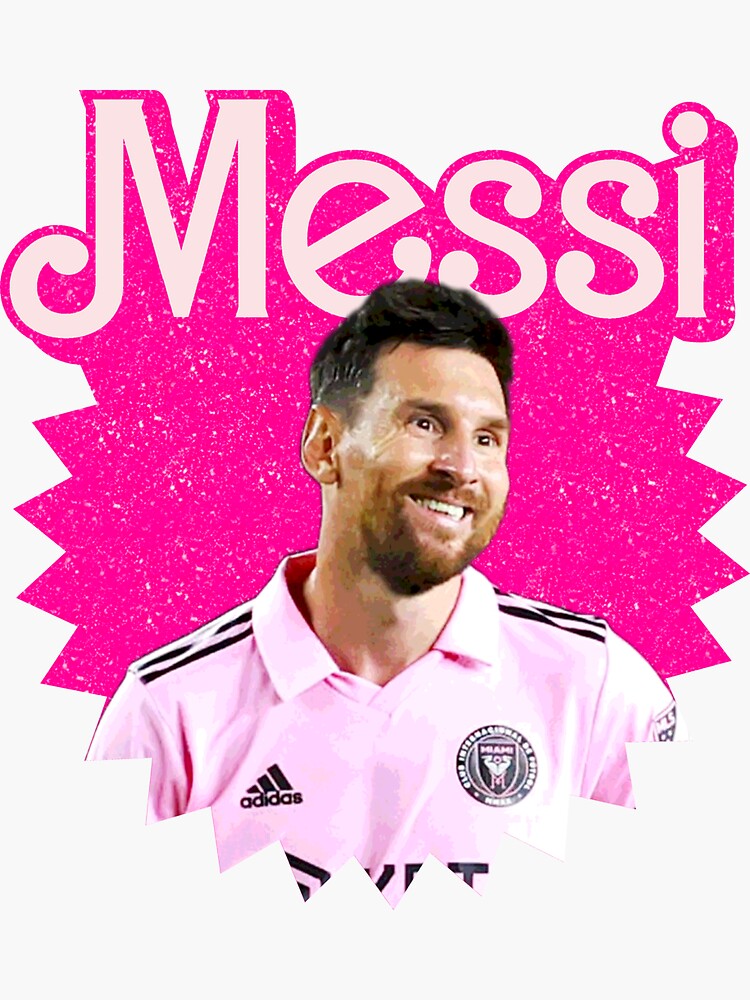 "Lionel Messi Miami Barbie" Sticker for Sale by SpursOnShirts | Redbubble