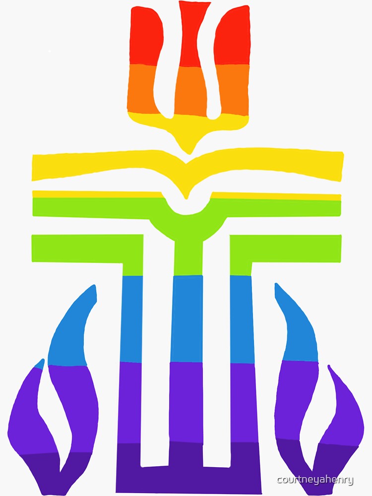 "Rainbow Presbyterian Cross" Sticker for Sale by courtneyahenry | Redbubble