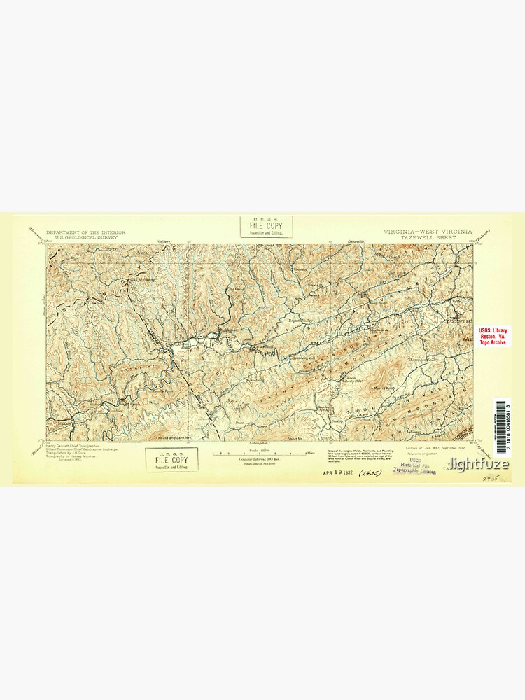 "1981 Topographic Map, Southwest Virginia" Sticker for Sale by ...