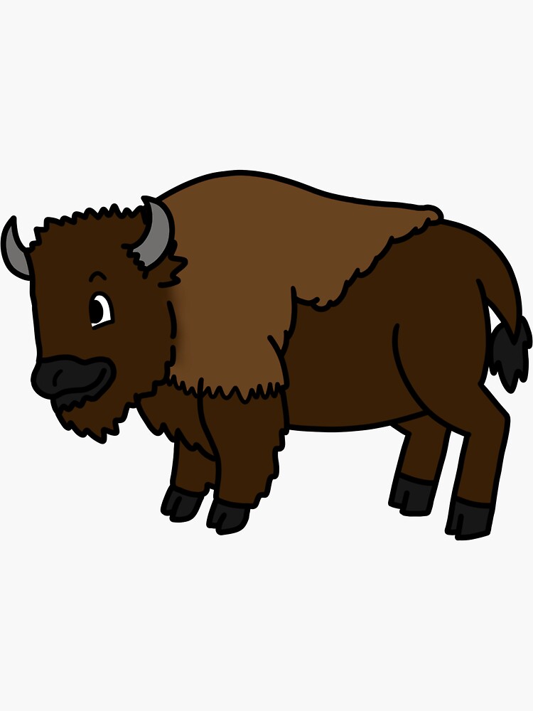 "American Bison" Sticker for Sale by ZookeeperArts | Redbubble