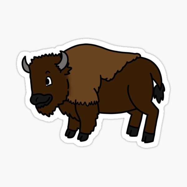"American Bison" Sticker for Sale by ZookeeperArts | Redbubble