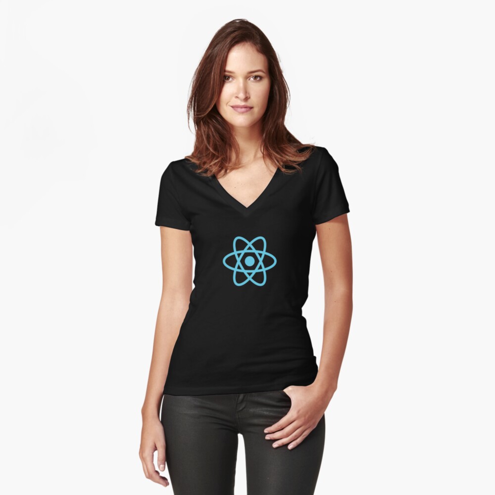 "ReactJS React.js Official Logo JavaScript Framework T-Shirt" Essential T-Shirt for Sale by ...