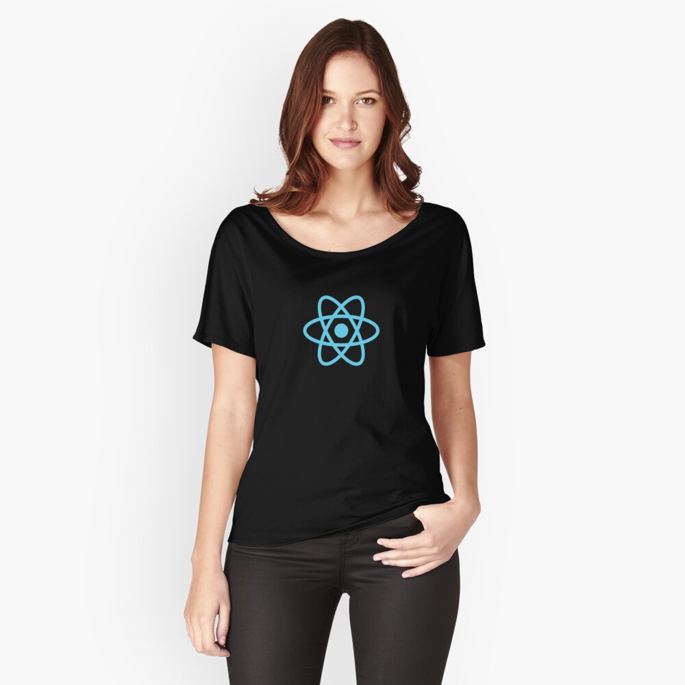 "ReactJS React.js Official Logo JavaScript Framework T-Shirt" Essential T-Shirt for Sale by ...