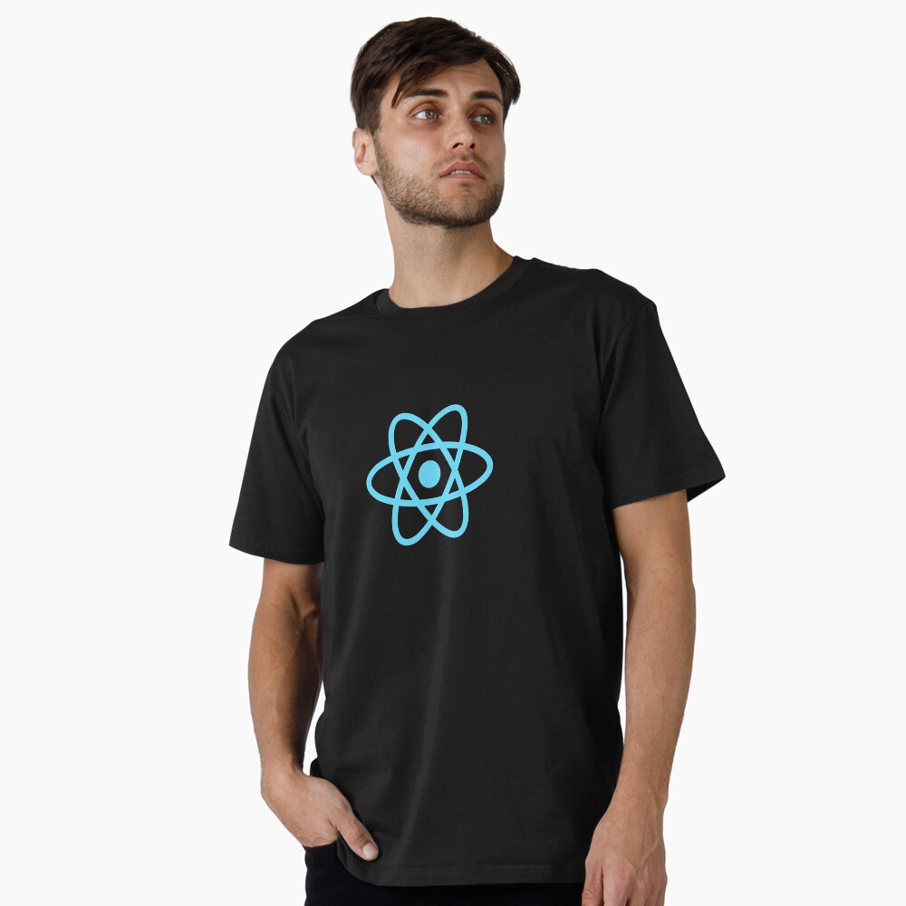 "ReactJS React.js Official Logo JavaScript Framework T-Shirt" Essential T-Shirt for Sale by ...