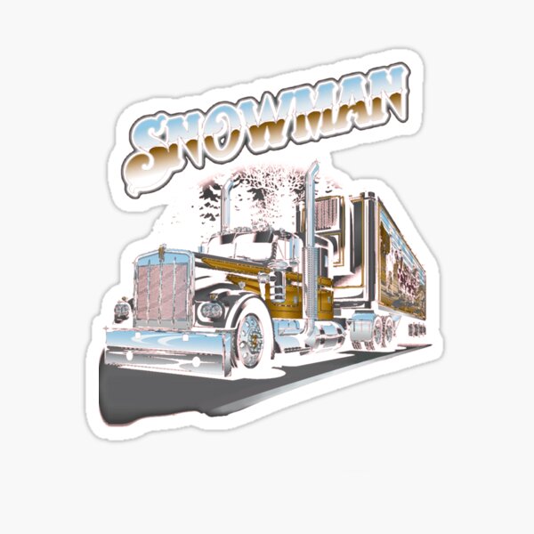"Snowman Smokey the bandit smile face art" Sticker for Sale by ...