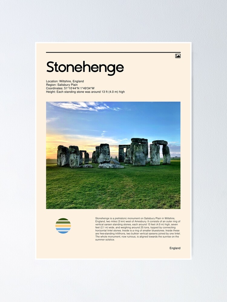 "Visit Stonehenge, England (Travel poster)" Poster for Sale by RabbitK ...