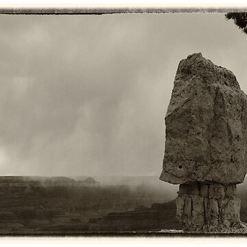 ""The Monolith" at the Grand Canyon, Arizona, with a snow storm in the ...