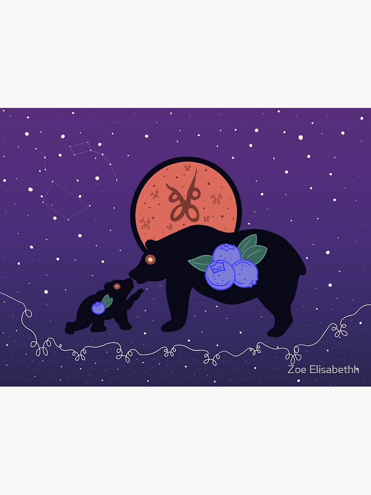 "Blueberry Bear" Sticker for Sale by Zoe Elisabethh | Redbubble
