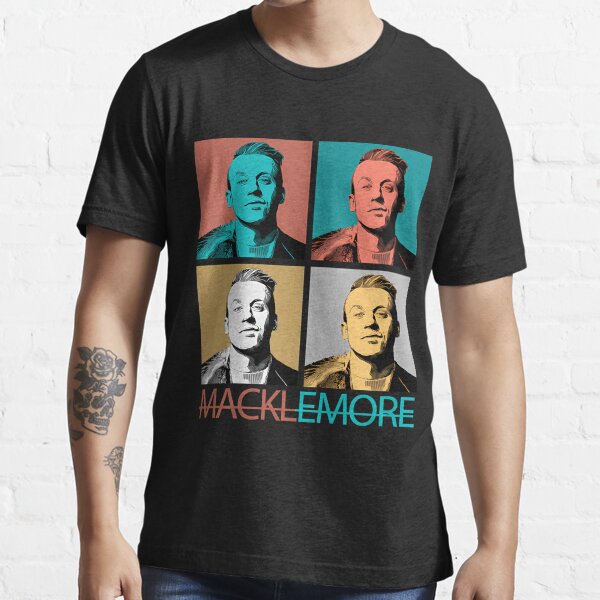 "Retro Pop Art Style Macklemore Fan Art" Essential T-Shirt for Sale by ...