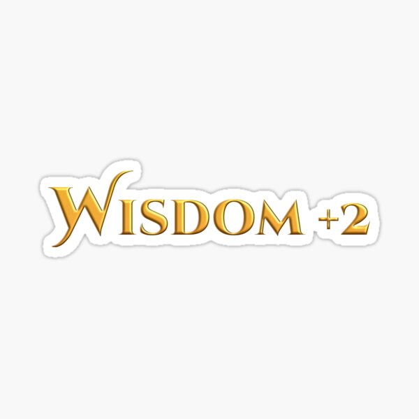 "Wisdom + 2, rpg games characters statistics" Sticker for Sale by ...