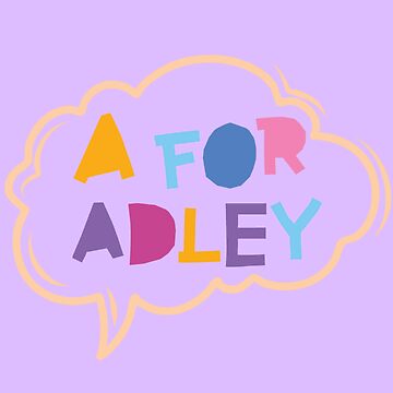 "A For Adley stickers" Sticker for Sale by wiggy38 | Redbubble