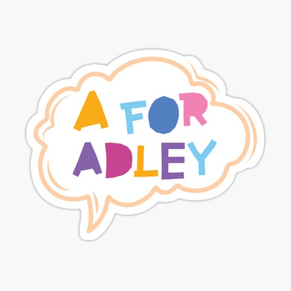 "A For Adley stickers" Sticker for Sale by wiggy38 | Redbubble