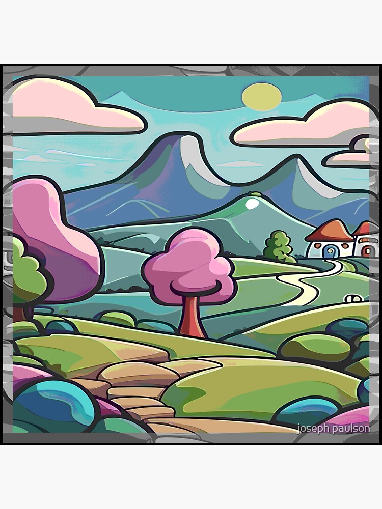 "abstract landscape aug 03 part 1 2023 tileartwork" Sticker for Sale by ...