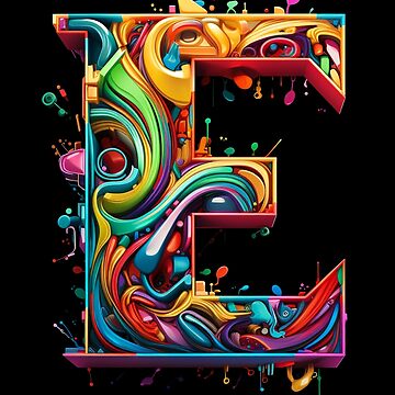 "Letter E - Cool, Detailed, typography" Sticker for Sale by ...