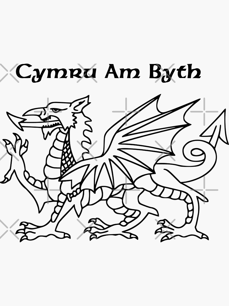 "Cymru Am Byth" Sticker for Sale by OliLewDesigns | Redbubble