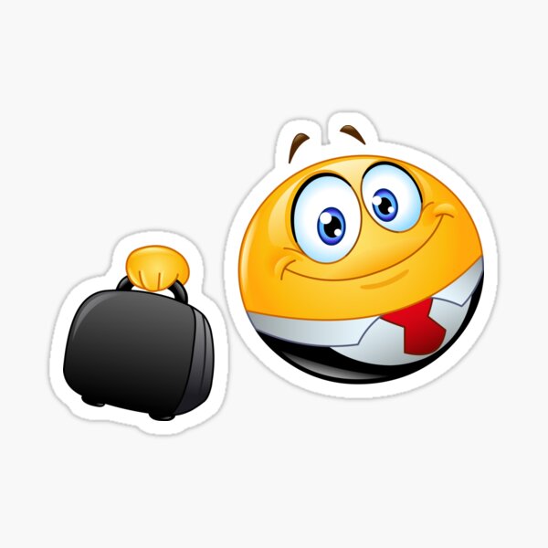 "Business Emoticon" Sticker for Sale by Yael Weiss | Redbubble
