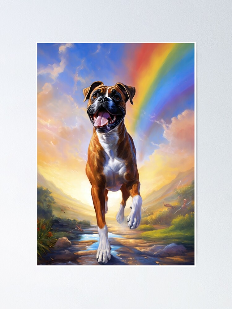 "Boxer Dog Painting" Poster for Sale by Steven Coman | Redbubble