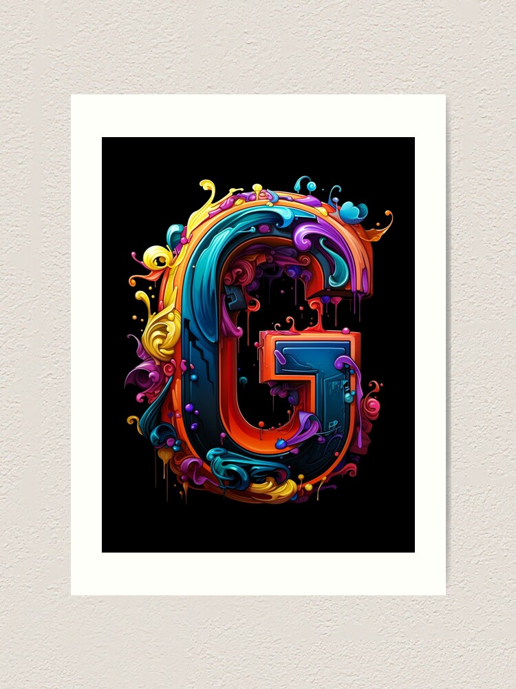 Cool Letter G Designs Letter G Cool, Detailed, Typography Art Print