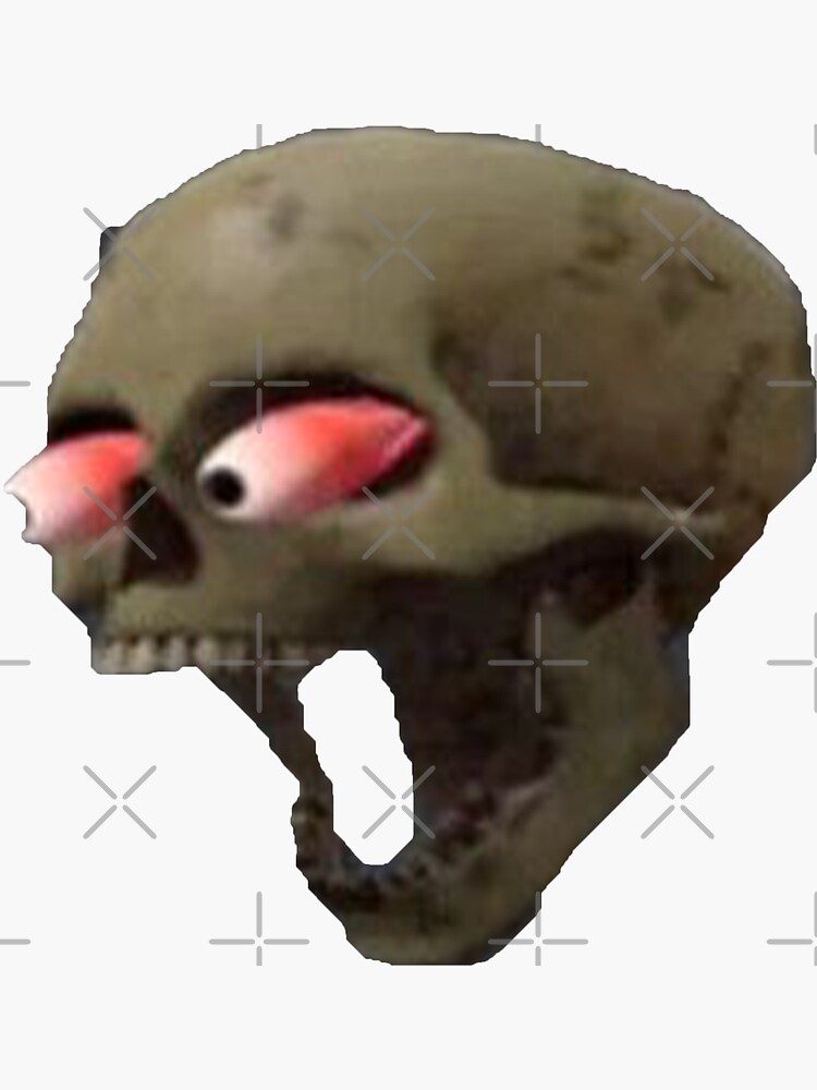 "realistic skull emoji" Sticker for Sale by goon-street | Redbubble