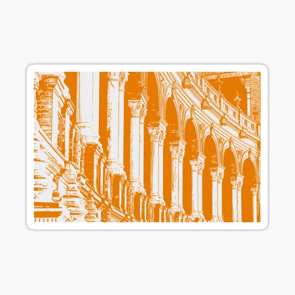 "Seville, Plaza de Espana" Sticker for Sale by ErianAndre | Redbubble