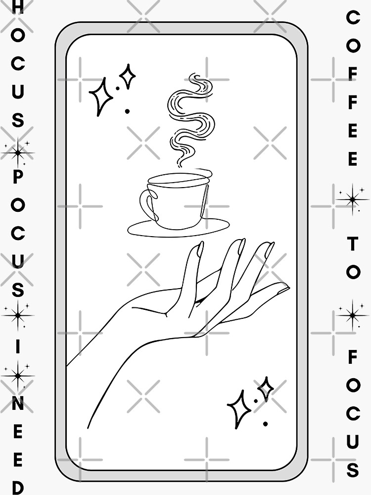 "HOCUS POCUS I NEED COFFEE TO FOCUS, FUNNY TAROT, TAROT CARD REEDER ...
