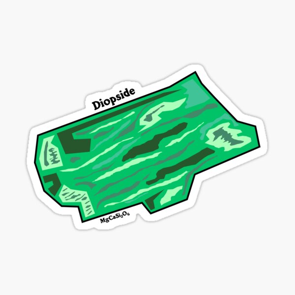"Diopside" Sticker for Sale by RockADoodles | Redbubble