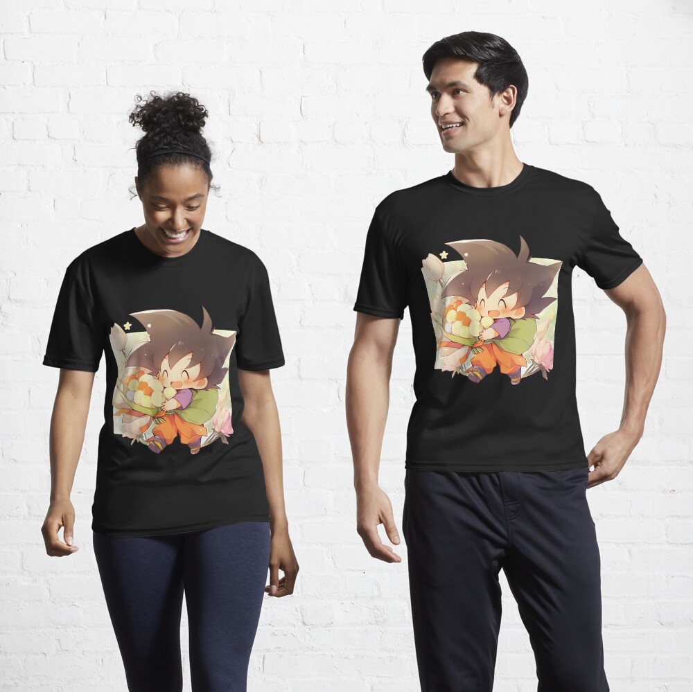 "Goku Gifting Flowers "Chibi"" Sticker for Sale by ARTficiallyAnon ...