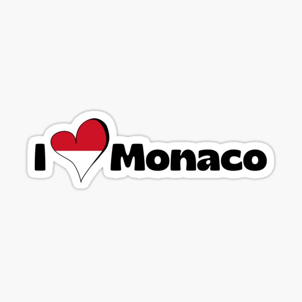 "I Love Monaco" Sticker for Sale by Anita Strifler | Redbubble