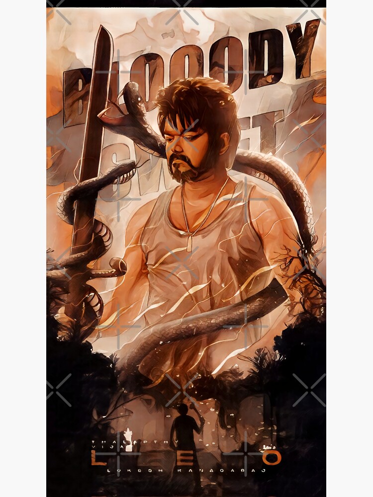 "Thalapathy Vijay Leo "Bloody Sweet"" Sticker for Sale by MIDN ...
