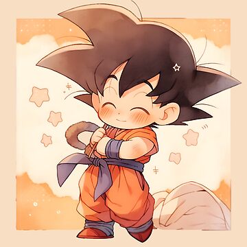 "Goku Super Happy "Chibi"" Kids T-Shirt for Sale by ARTficiallyAnon ...