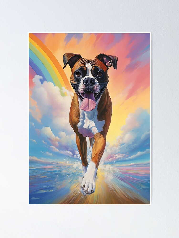 "Boxer Dog Painting" Poster for Sale by Steven Coman | Redbubble