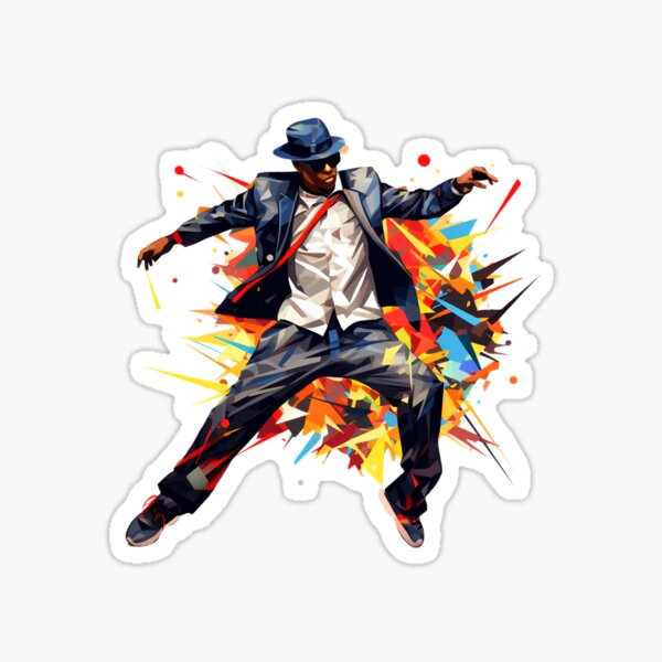 "Dancer Hip Hop Dance Vibrant Art Dance Steps" Sticker for Sale by ...