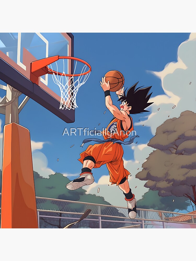 "Goku Basketball " Sticker for Sale by ARTficiallyAnon | Redbubble