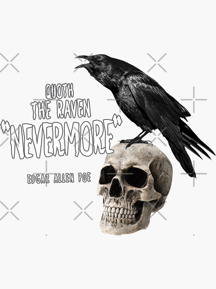 "Nevermore Raven" Sticker for Sale by hotshots-design | Redbubble