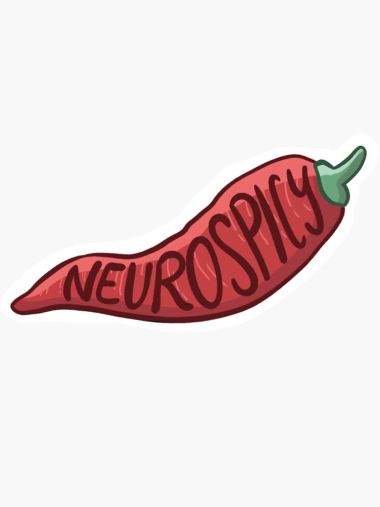 "Neurospicy chilli" Sticker by GramsIllustrate | Redbubble