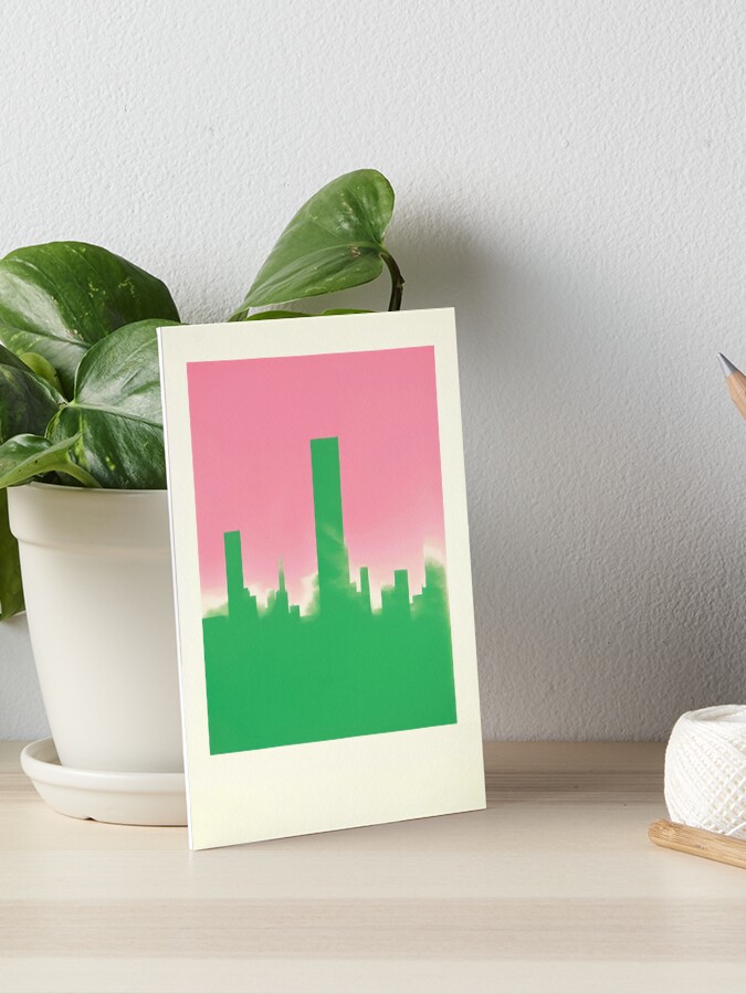 "Mid-Century Modern Metropolis - Vintage Urban Landscape Art Print in ...