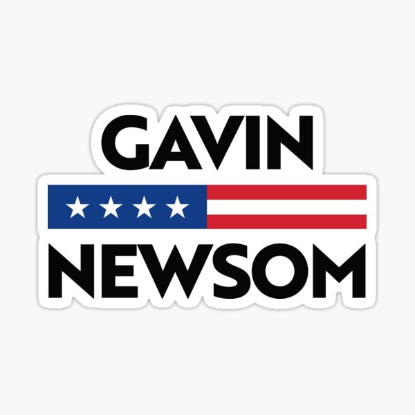 "Gavin Newsom" Sticker for Sale by partyfarty | Redbubble