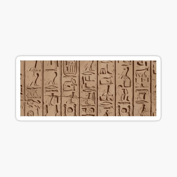 "Ancient Egypt Hieroglyphs 3" Sticker by Escarpatte | Redbubble