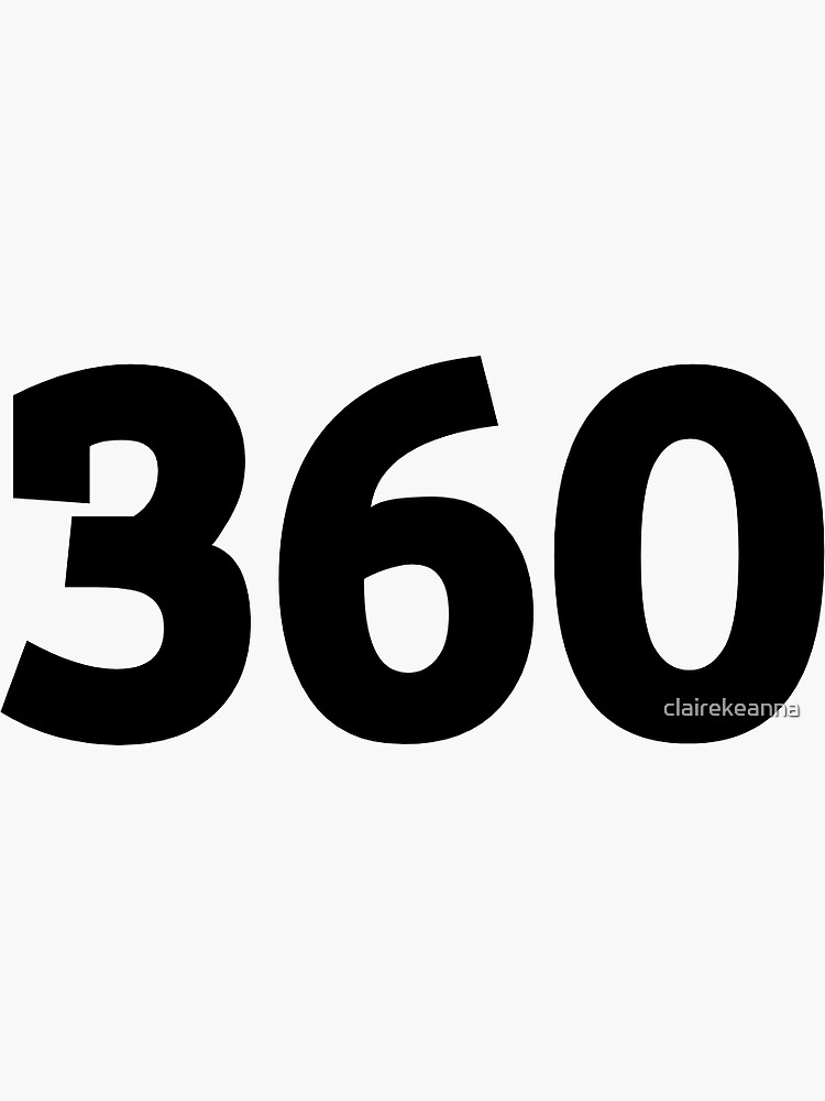 "360" Sticker for Sale by clairekeanna | Redbubble