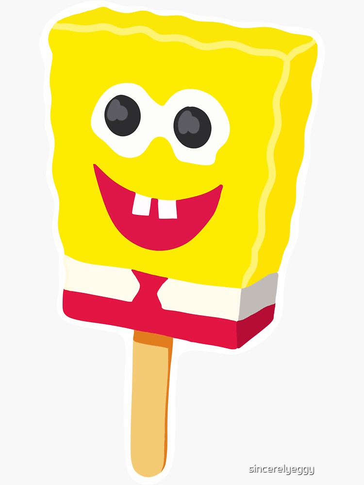 "Perfect SpongeBob Popsicle" Sticker for Sale by sincerelyeggy | Redbubble
