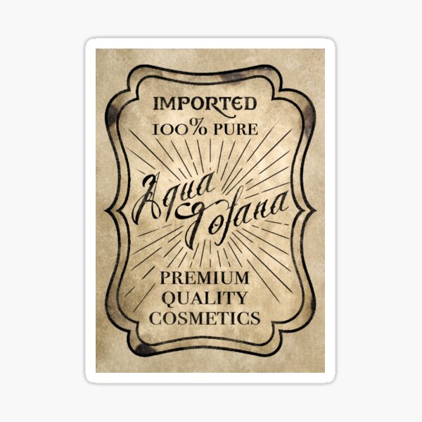 "Aqua Tofana Potion Bottle label" Sticker for Sale by angelmelodyart ...