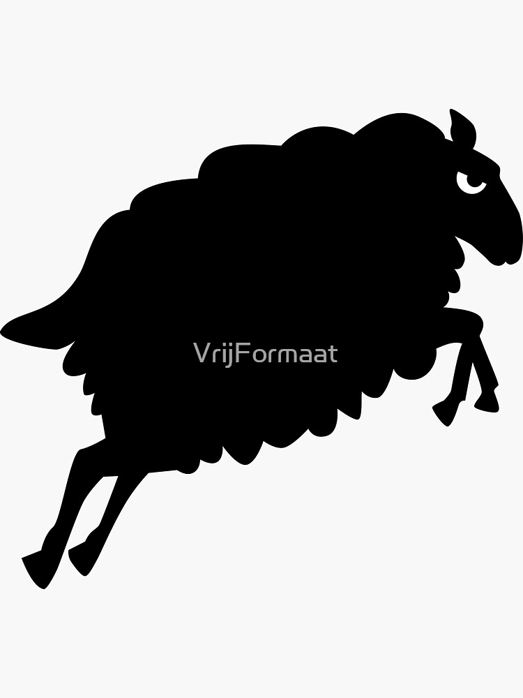 "Angry Animals: Sheep" Sticker for Sale by VrijFormaat | Redbubble