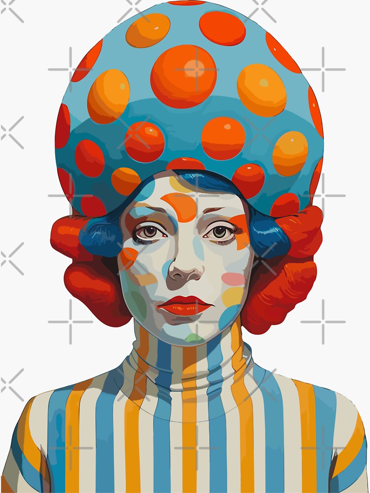 "A Female Clown face" Sticker for Sale by TheTrendsDesk | Redbubble