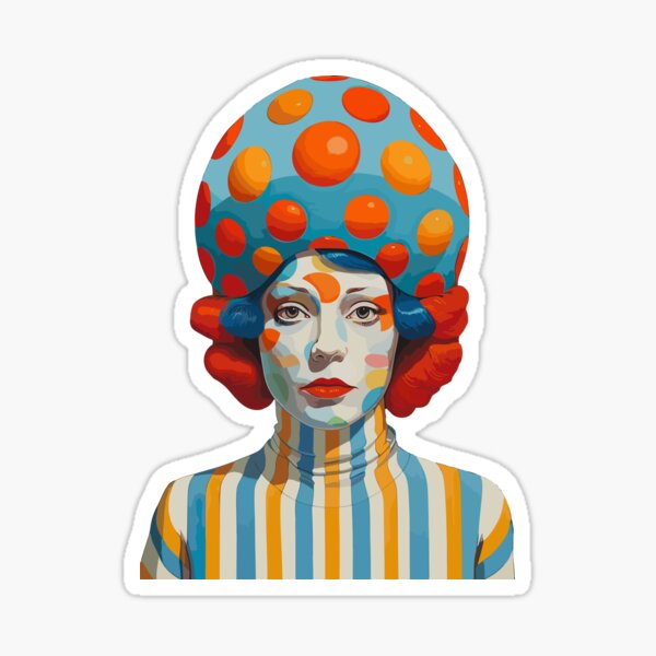 "A Female Clown face" Sticker for Sale by TheTrendsDesk | Redbubble