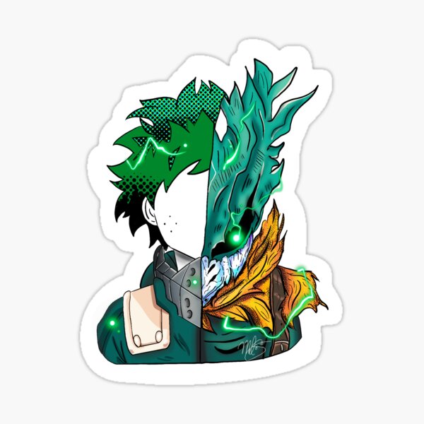 "Anime Deku Sticker" Sticker for Sale by MelissaSmiles11 | Redbubble